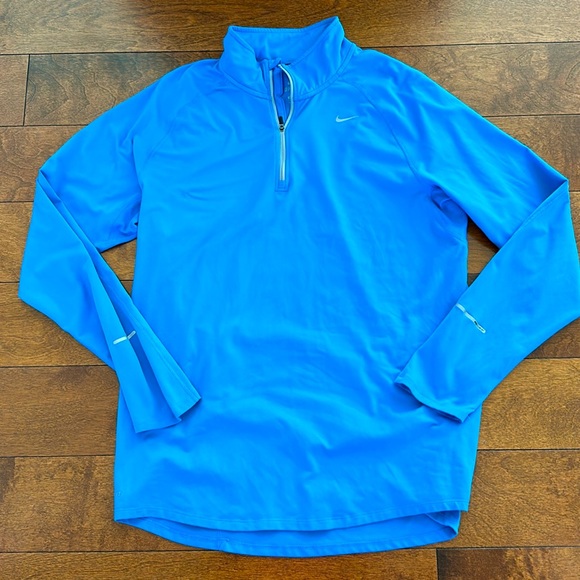 Nike | Shirts | Nike Mens Running Half Zip Mens Large Blue | Poshmark